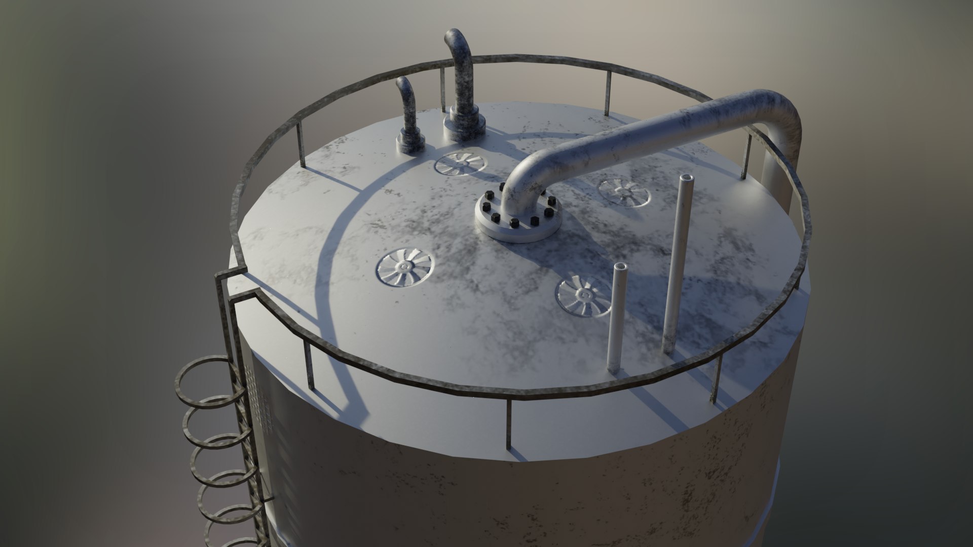 Industrial Benzene Storage Tank 3D Model - TurboSquid 1806809