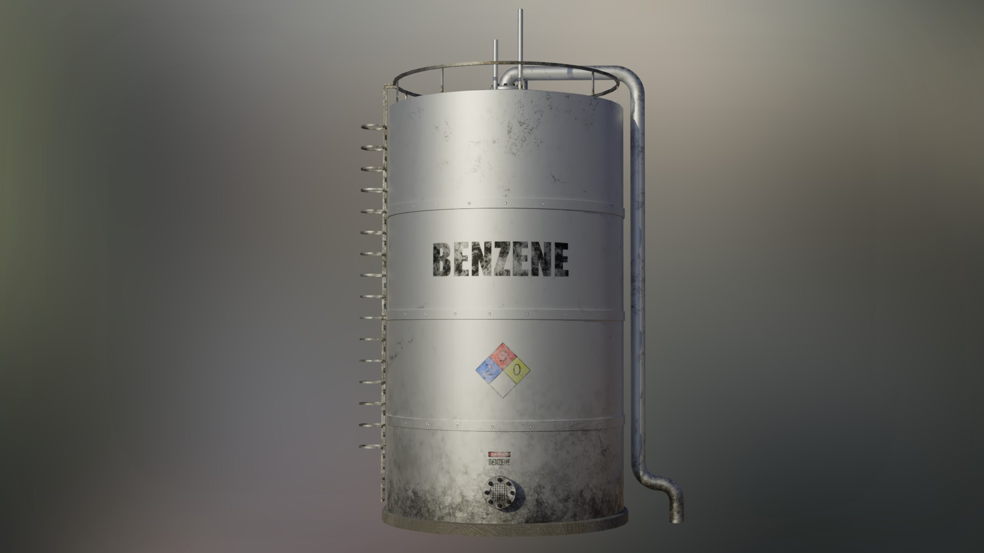 Industrial Benzene Storage Tank 3D Model - TurboSquid 1806809