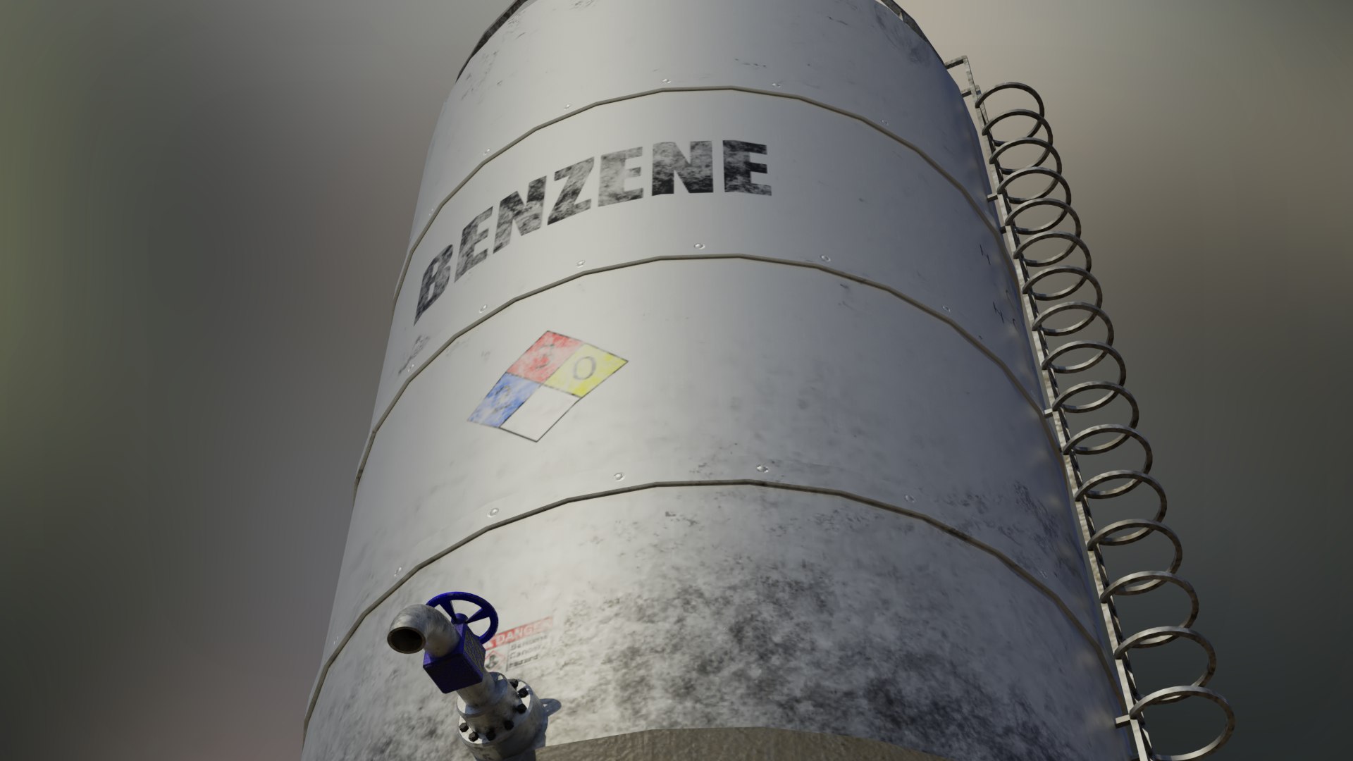 Industrial Benzene Storage Tank 3D Model - TurboSquid 1806809