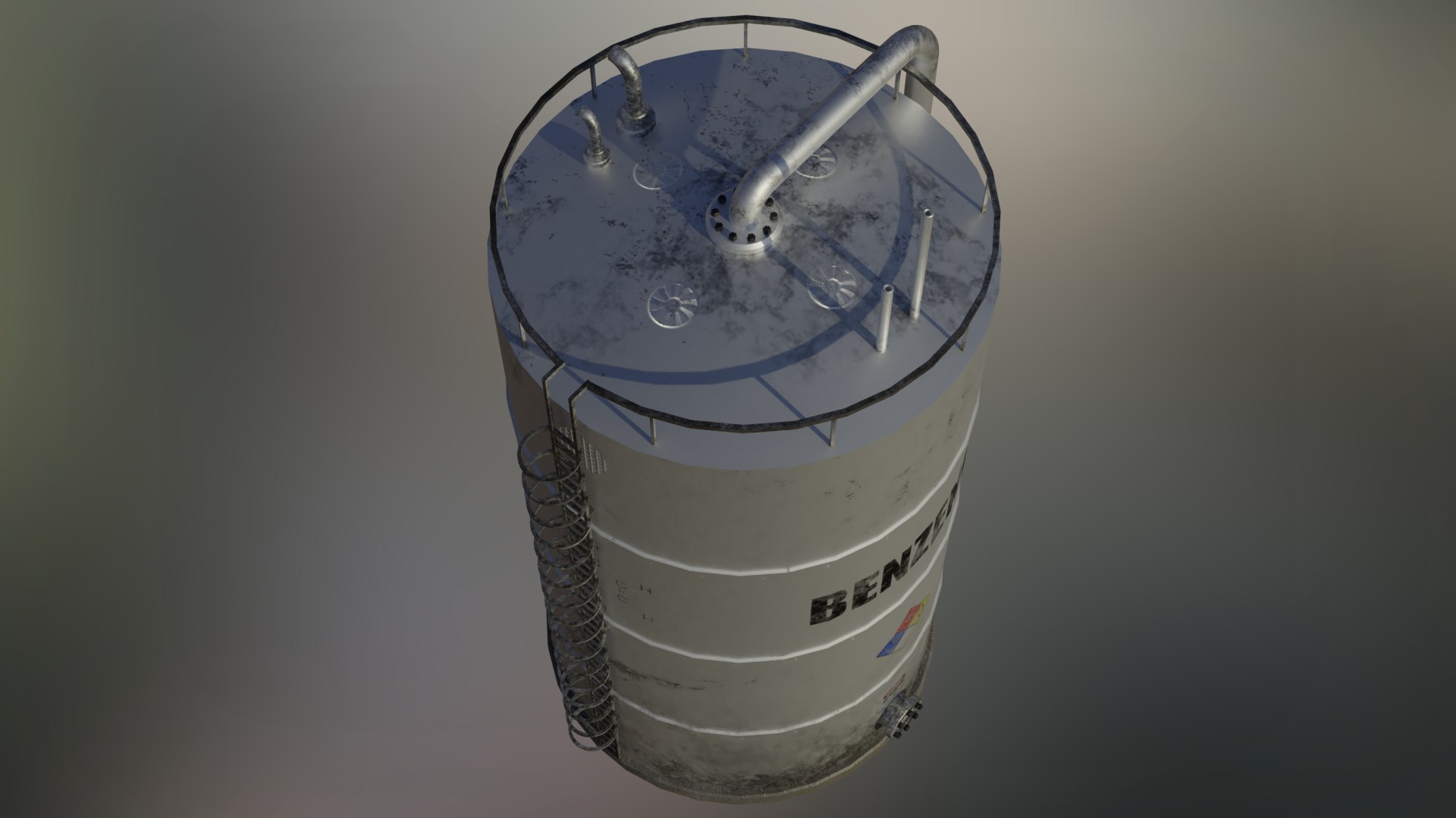 Industrial Benzene Storage Tank 3D Model - TurboSquid 1806809