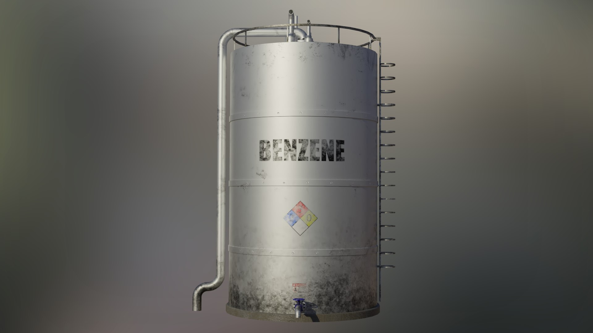Industrial Benzene Storage Tank 3D Model - TurboSquid 1806809