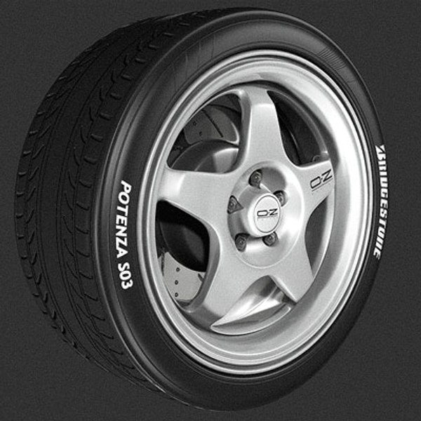 3d 3ds alloy wheel tire