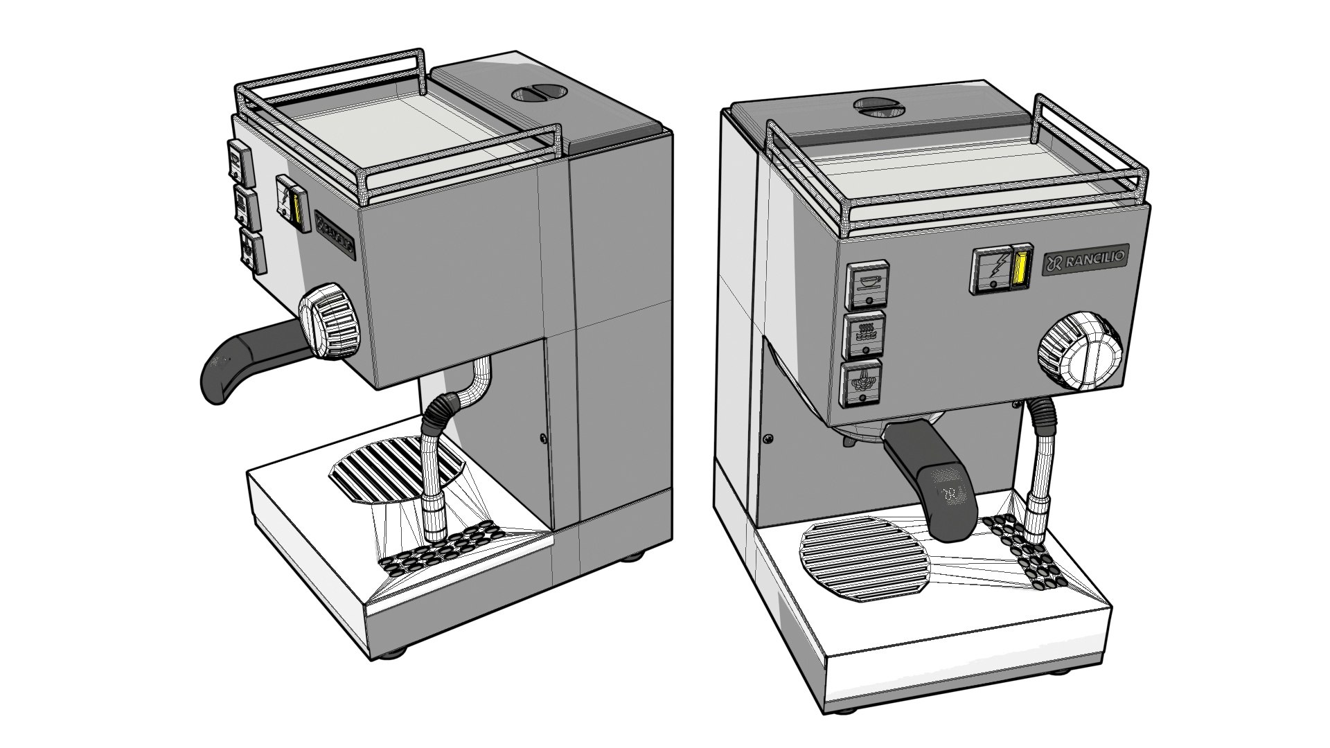3d espresso machine model
