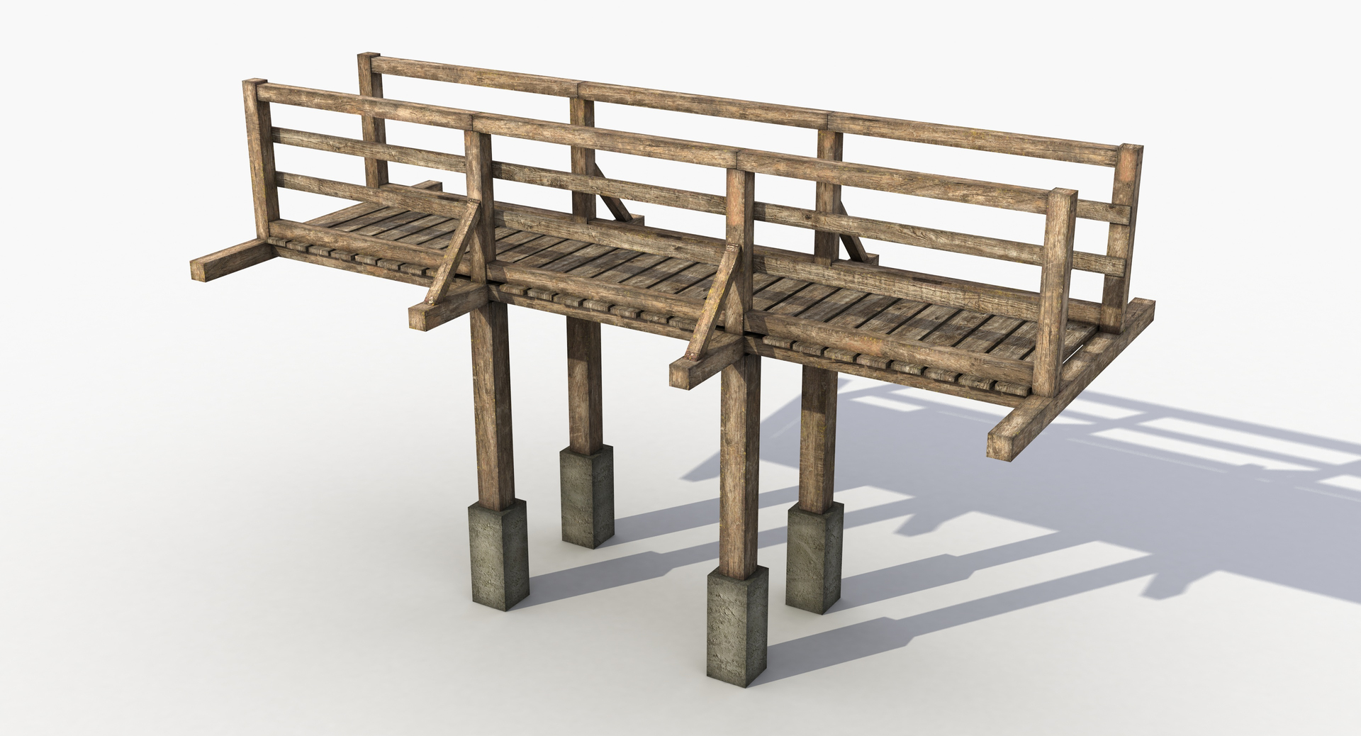 3D model bridge wood wooden - TurboSquid 1451253