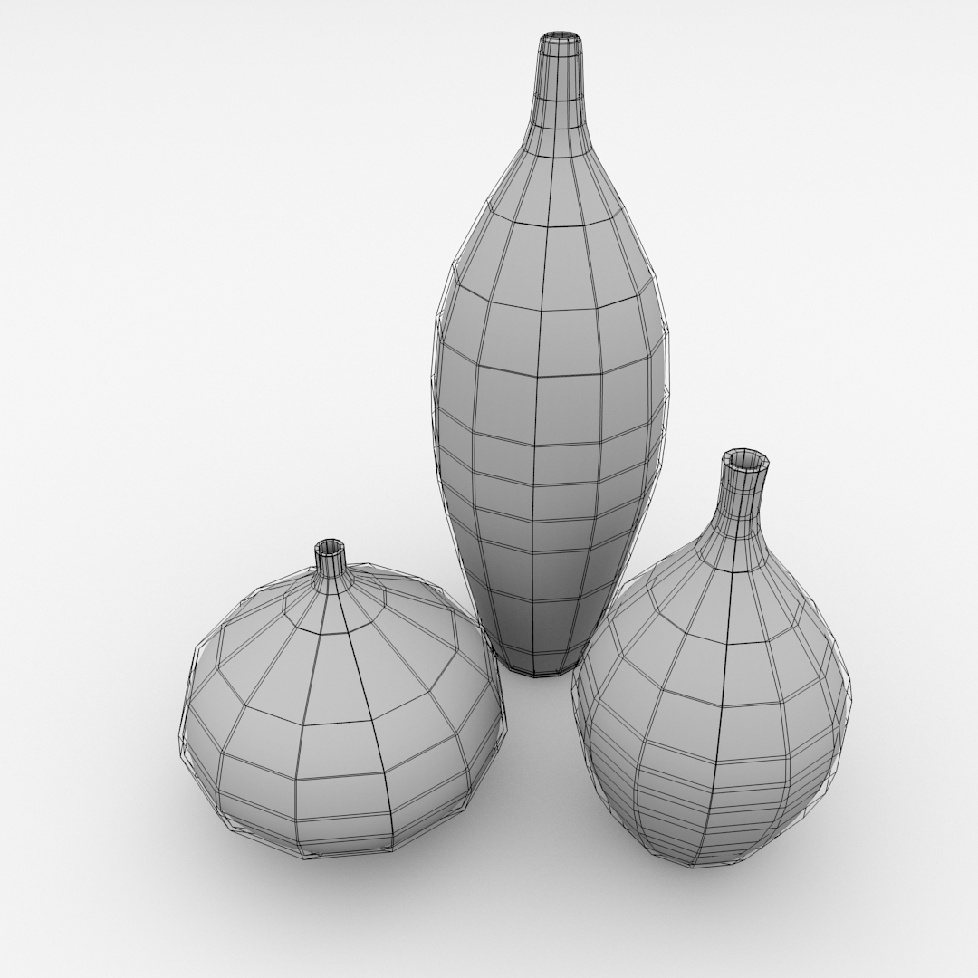 3d modern vases model