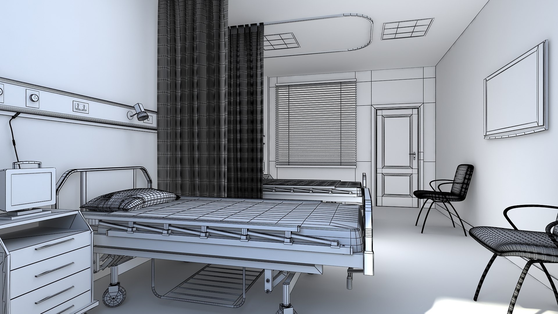Hospital Room 3D Model - TurboSquid 1684761
