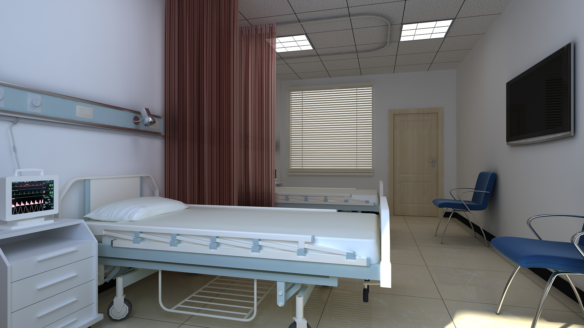 Hospital room 3D model - TurboSquid 1684761