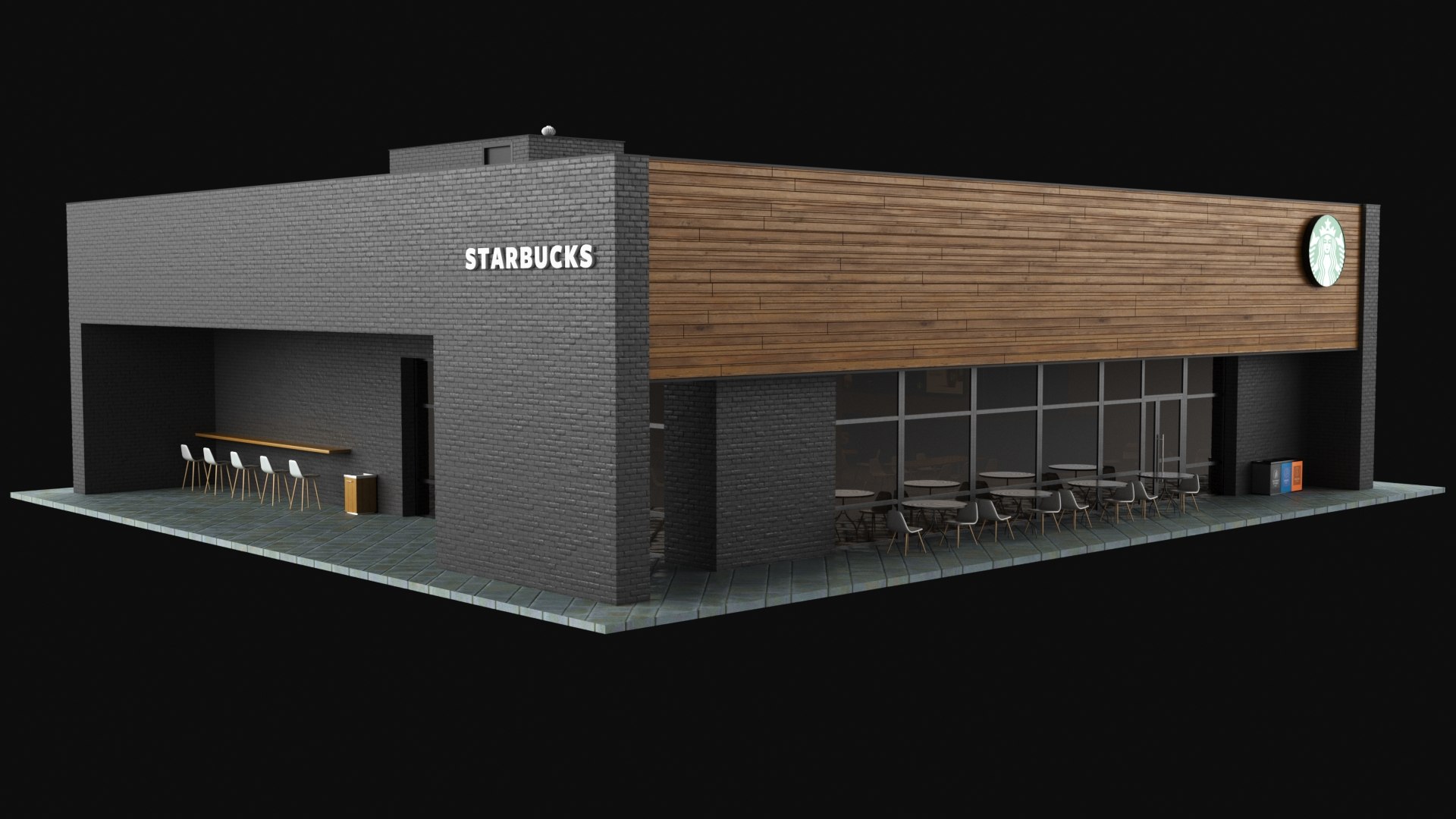 American starbucks 3D model - TurboSquid 1664711
