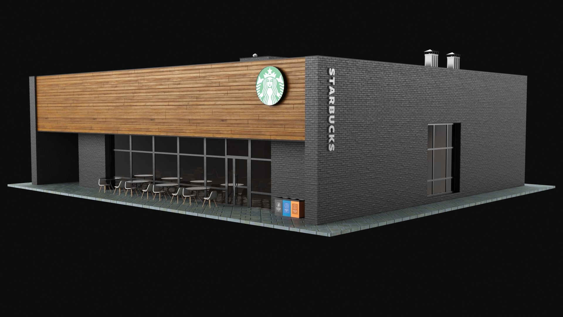 American starbucks 3D model - TurboSquid 1664711