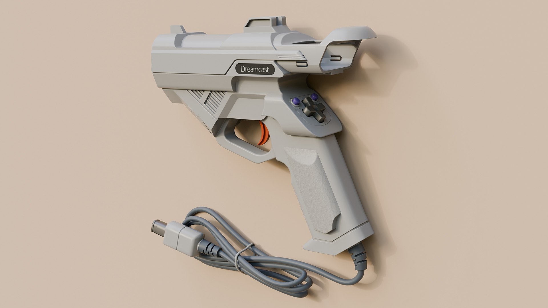 Dreamcast Gun Model - TurboSquid 2255328