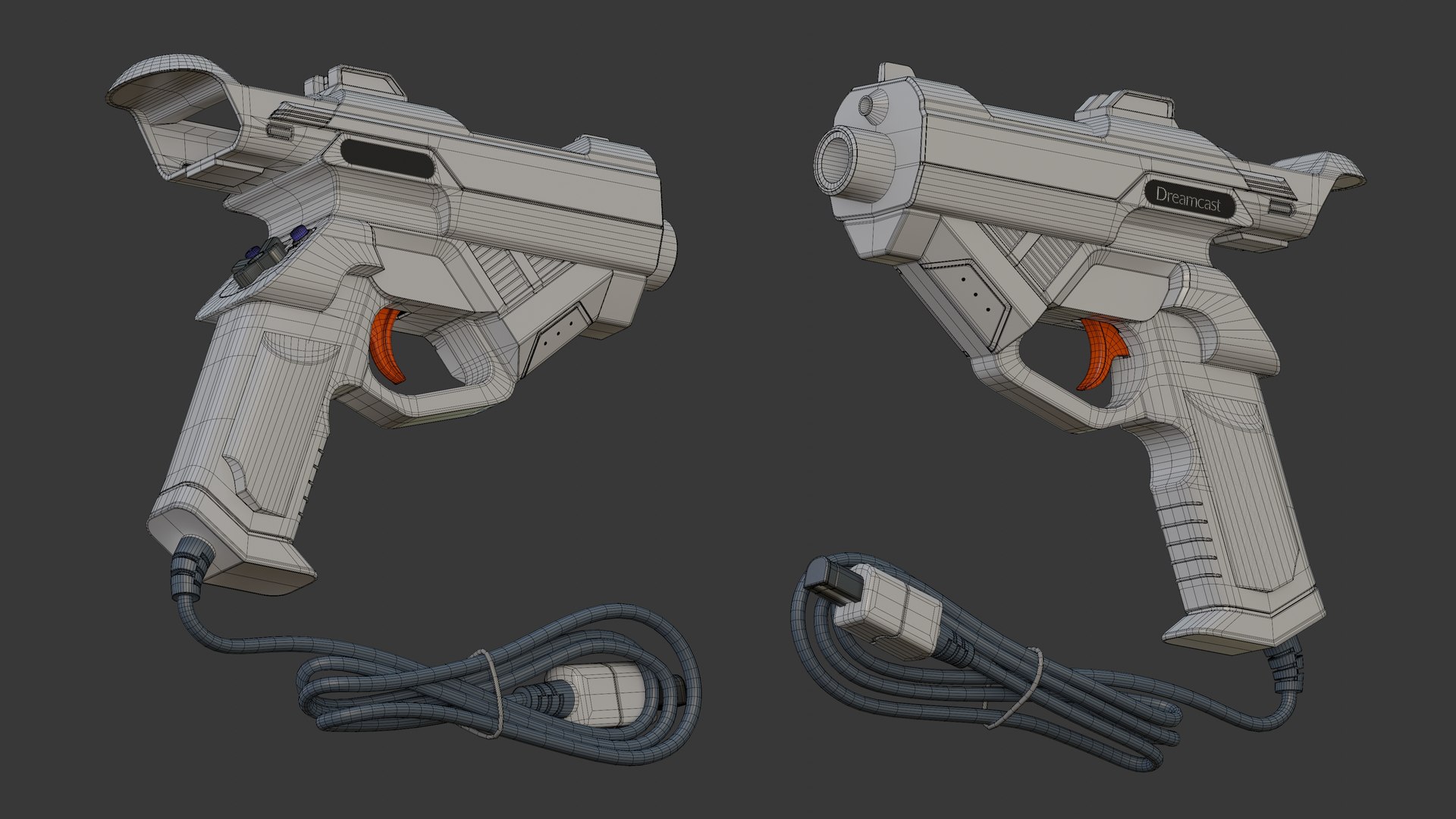 Dreamcast Gun Model - TurboSquid 2255328