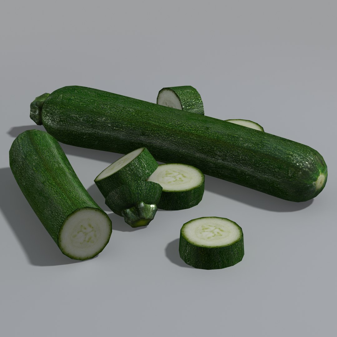 zucchini courgette marrow 3d model