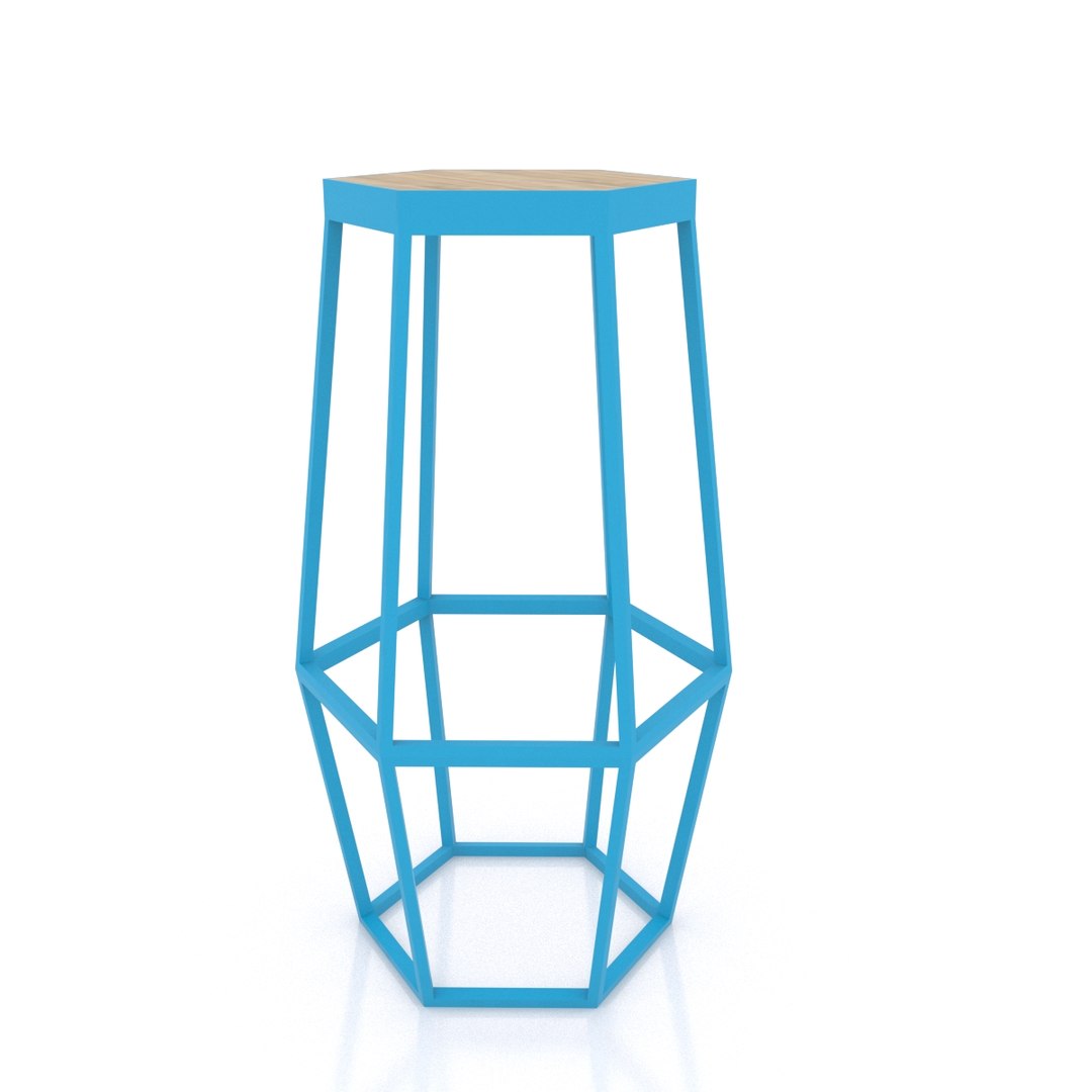 3D Stool Hexagonal - TurboSquid 1336769