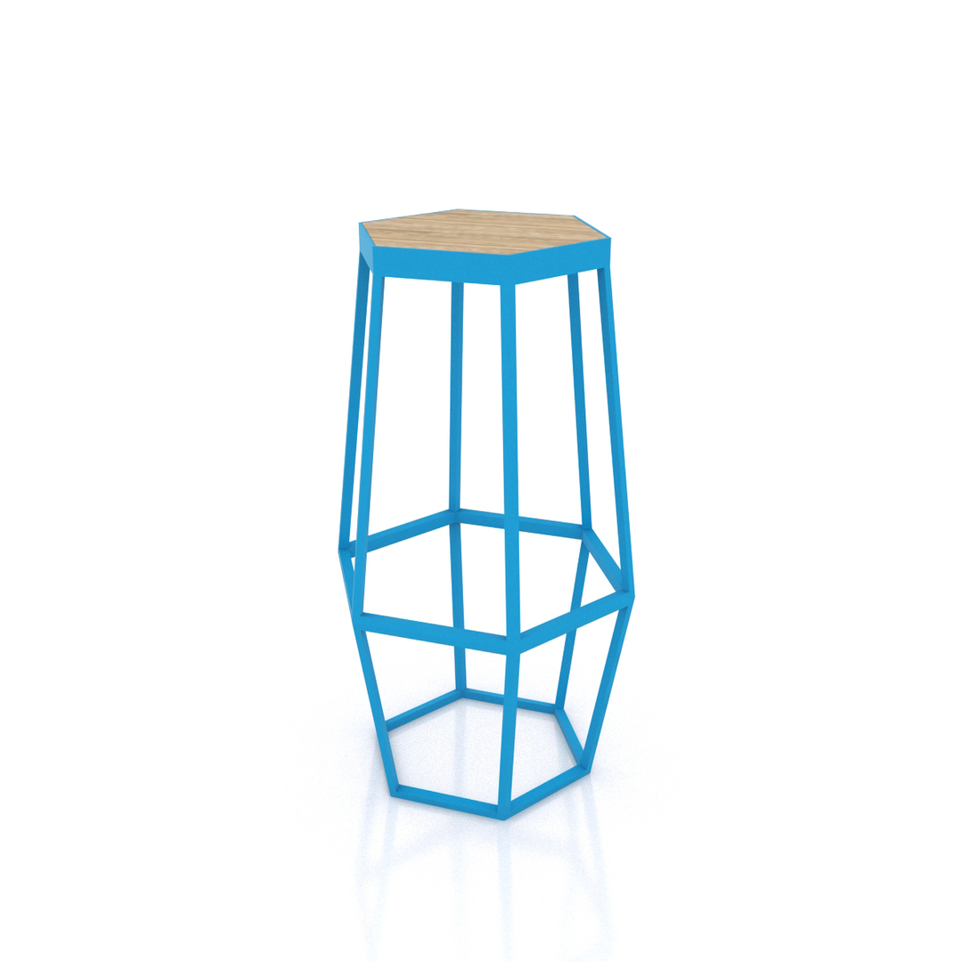 3D Stool Hexagonal - TurboSquid 1336769