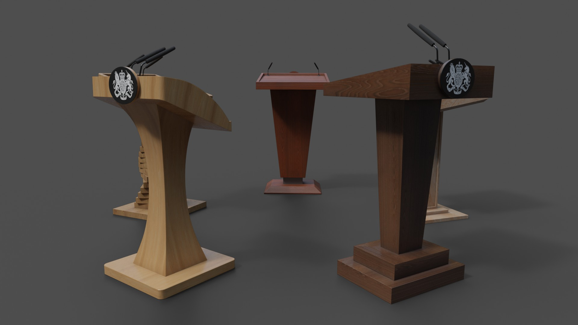 3D Prime Ministers Lecterns PBR Model - TurboSquid 2203850