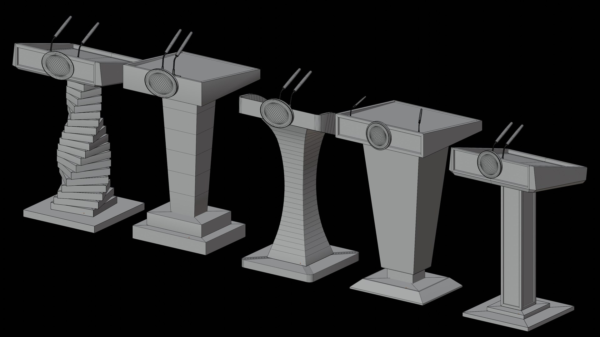 3D Prime Ministers Lecterns PBR Model - TurboSquid 2203850