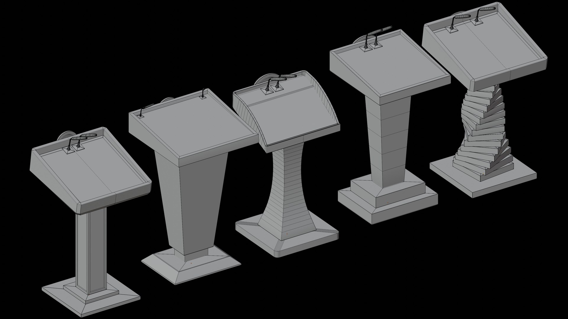 3D Prime Ministers Lecterns PBR Model - TurboSquid 2203850