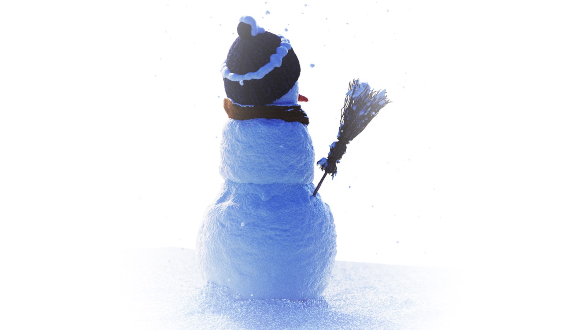 3d snow snowman model