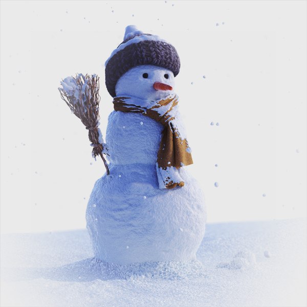 3d snow snowman model