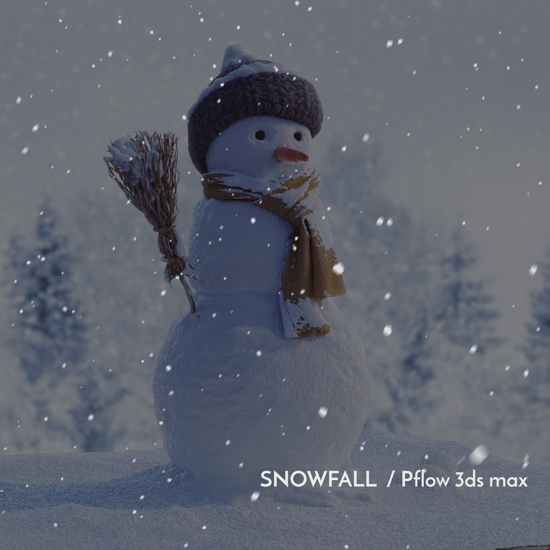 3d snow snowman model