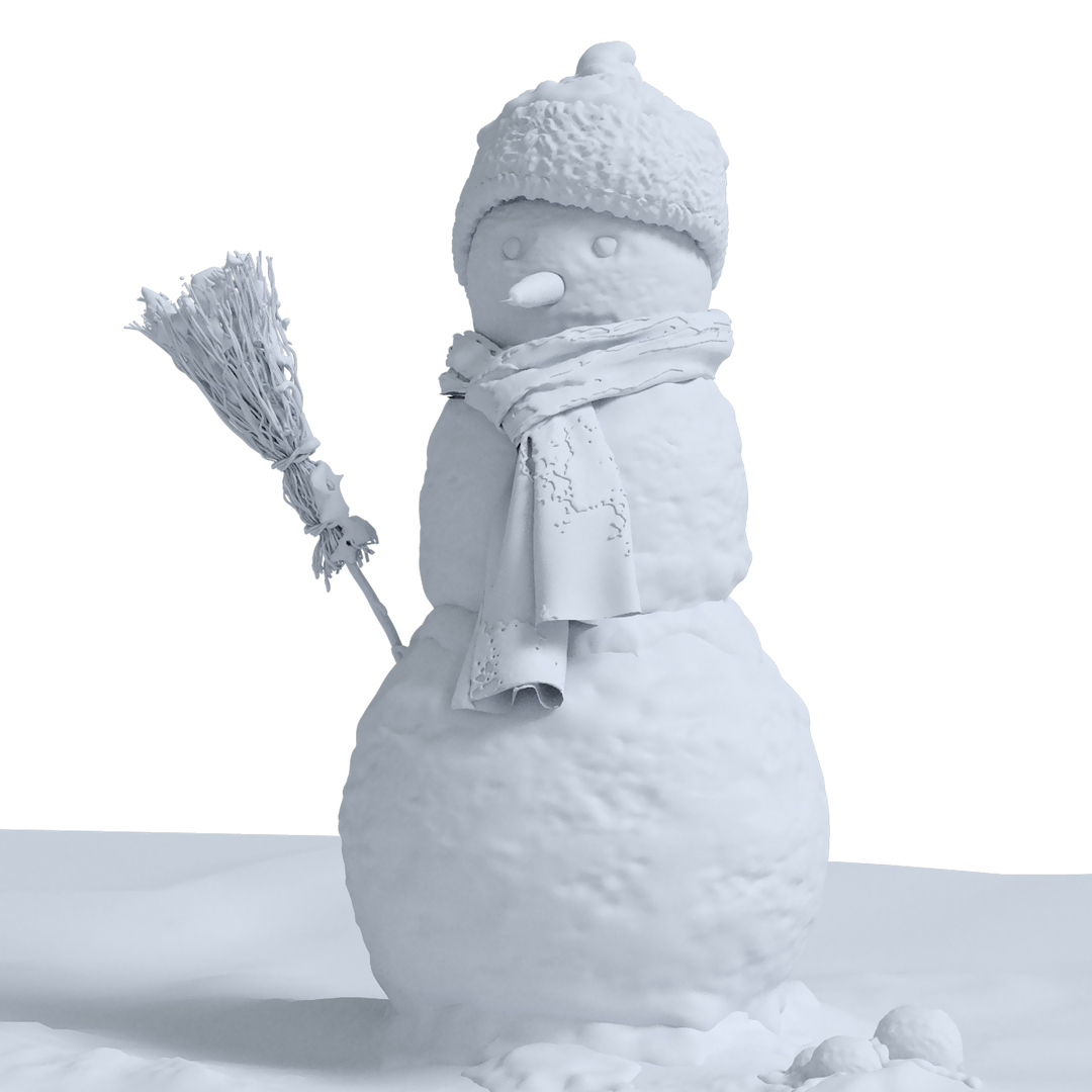 3d snow snowman model