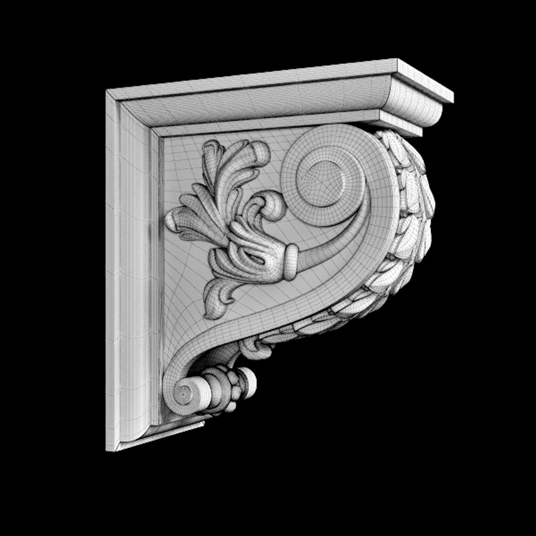 Bracket Carving Classical 3D Model - TurboSquid 1552682
