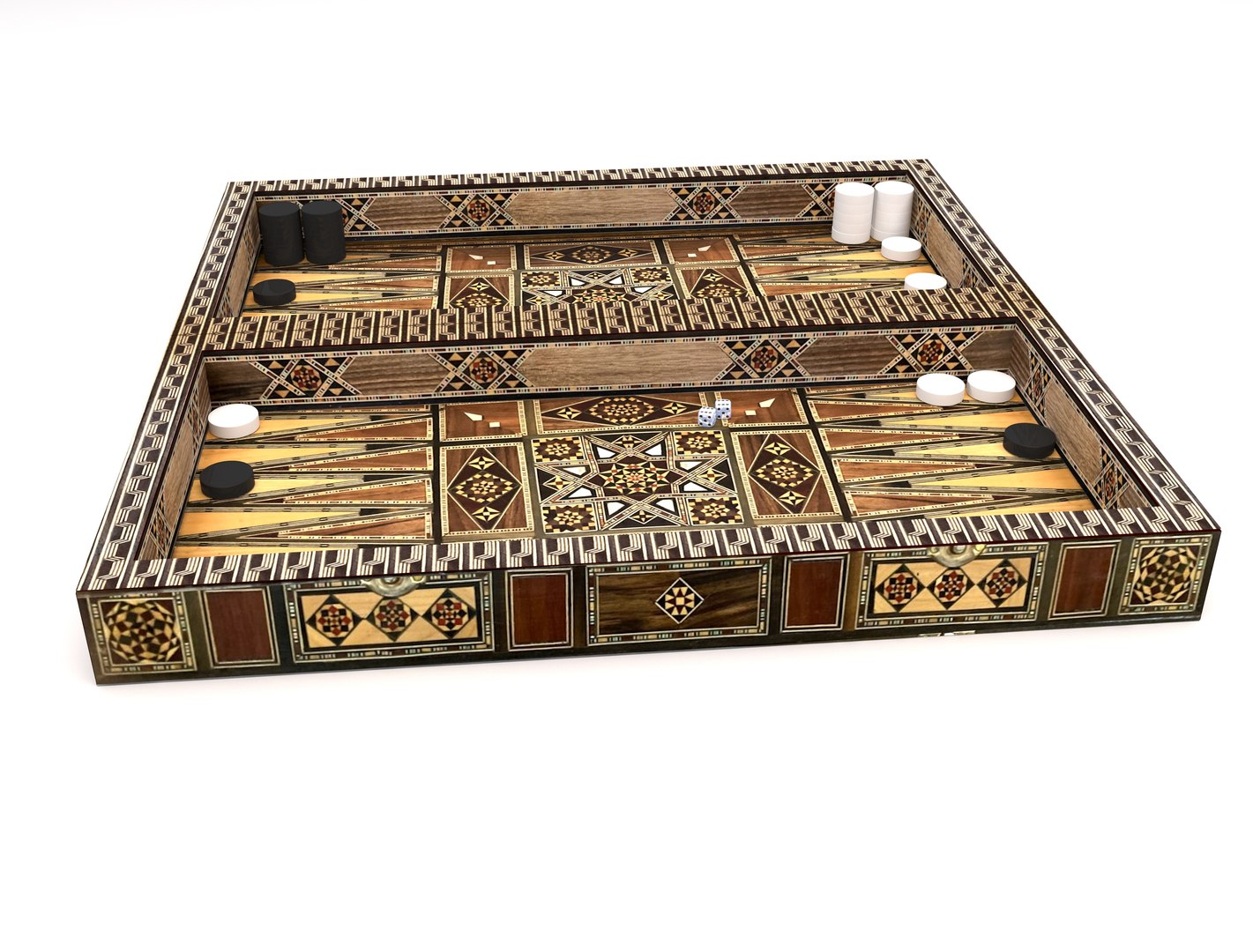 Backgammon Board Game 3D Model - TurboSquid 2012583