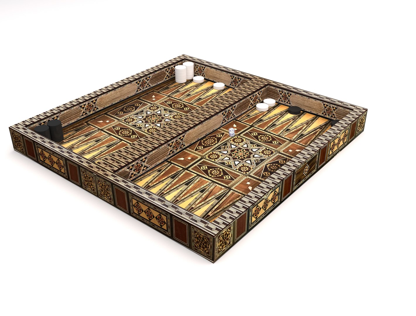 Backgammon Board Game 3D Model - TurboSquid 2012583