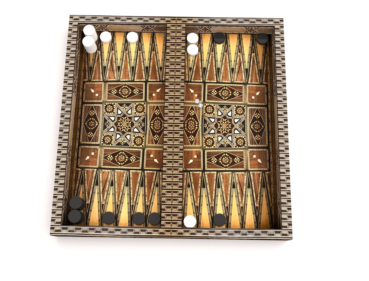 Backgammon Board Game 3D Model - TurboSquid 2012583