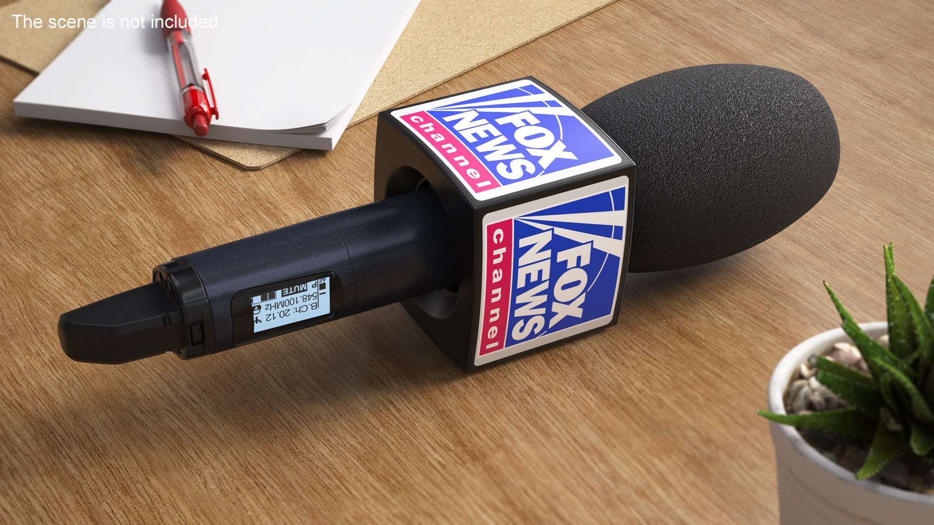 3D Fox News Reporter Microphone Square - TurboSquid 2169019