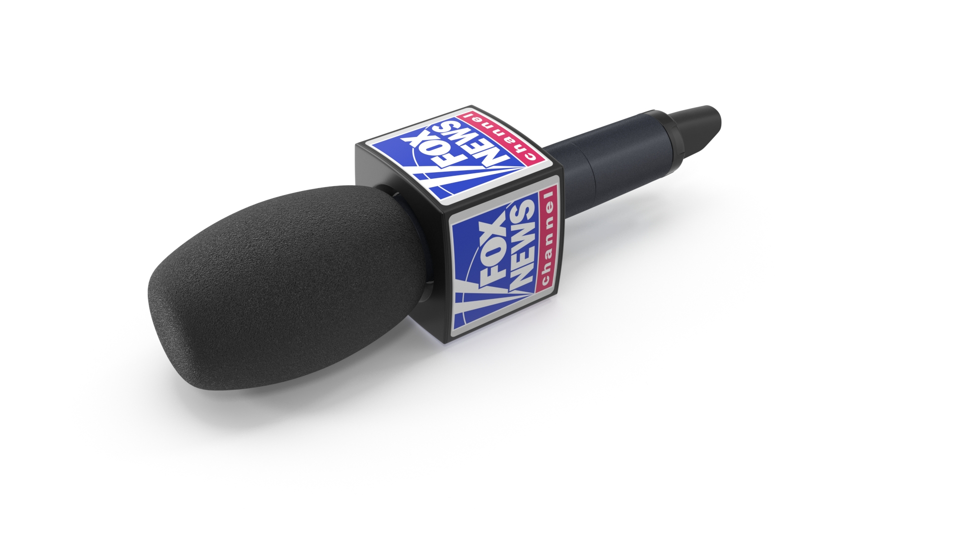 3D Fox News Reporter Microphone Square - TurboSquid 2169019