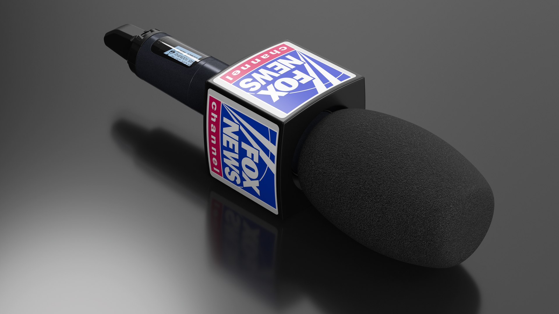 3D Fox News Reporter Microphone Square - TurboSquid 2169019