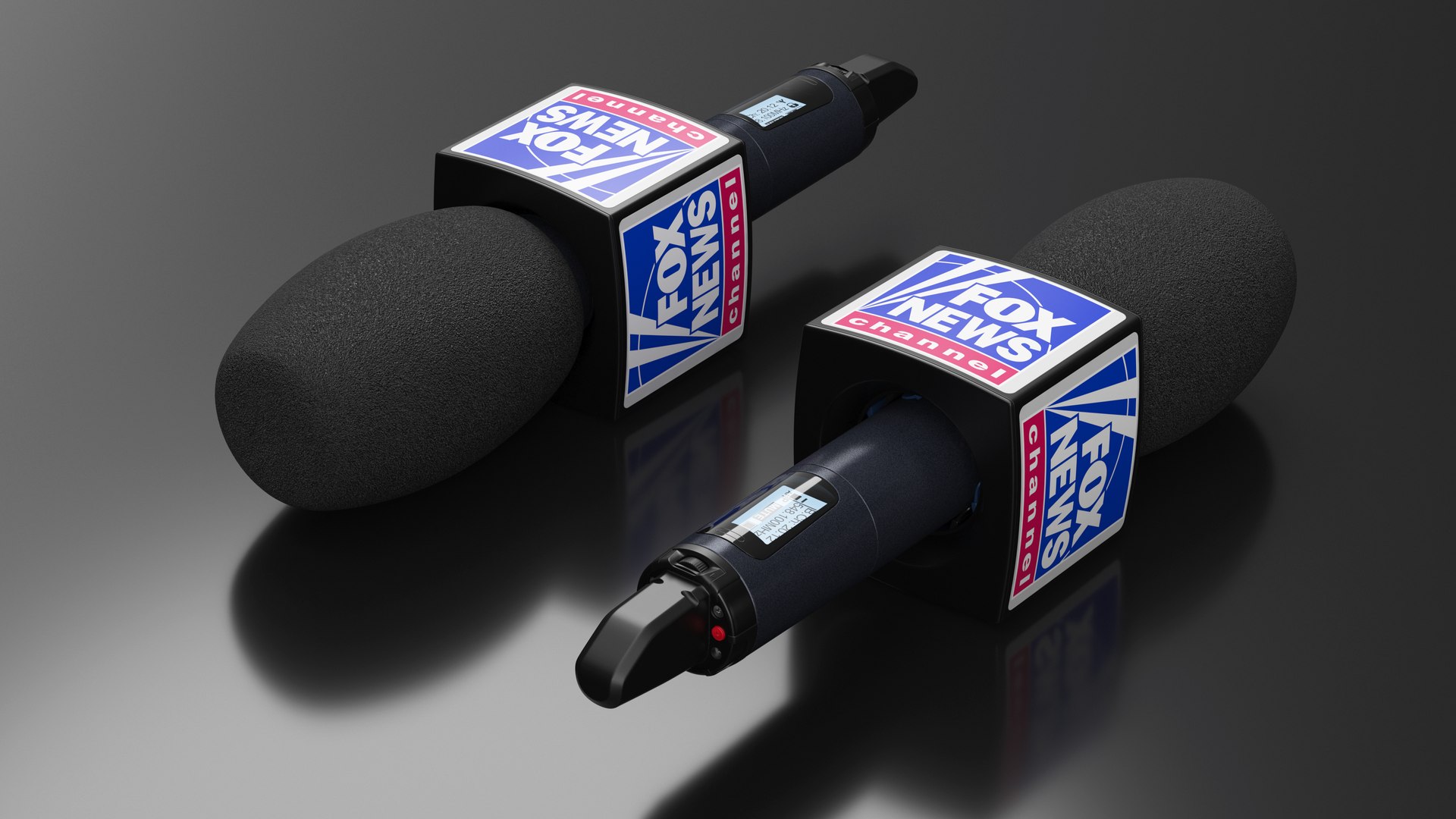 3D Fox News Reporter Microphone Square - TurboSquid 2169019