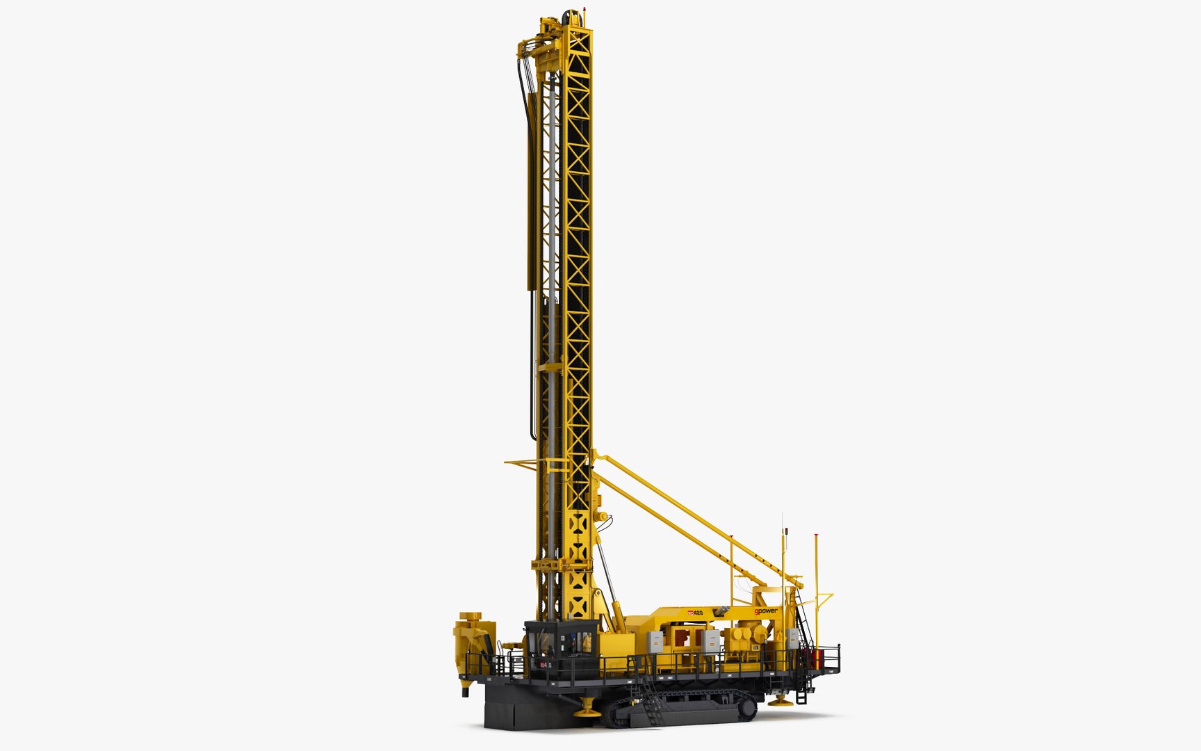 3D Rotary Blasthole Drill Rig model - TurboSquid 2081794