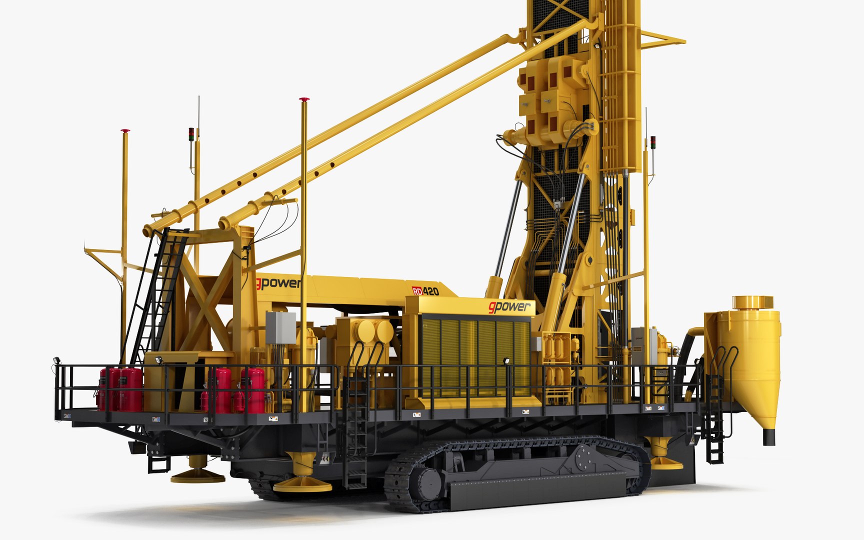3D Rotary Blasthole Drill Rig model - TurboSquid 2081794