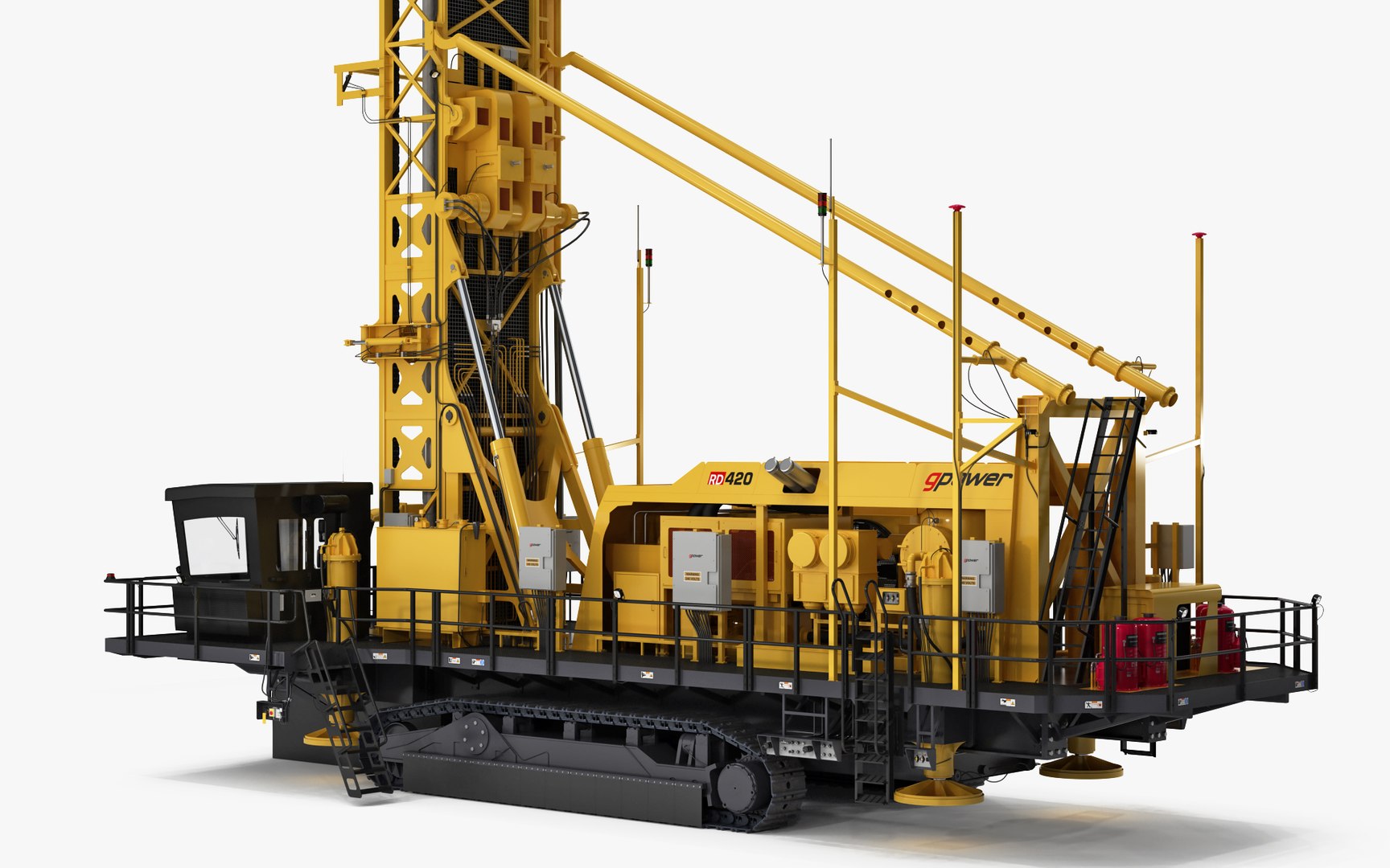 3D Rotary Blasthole Drill Rig model - TurboSquid 2081794