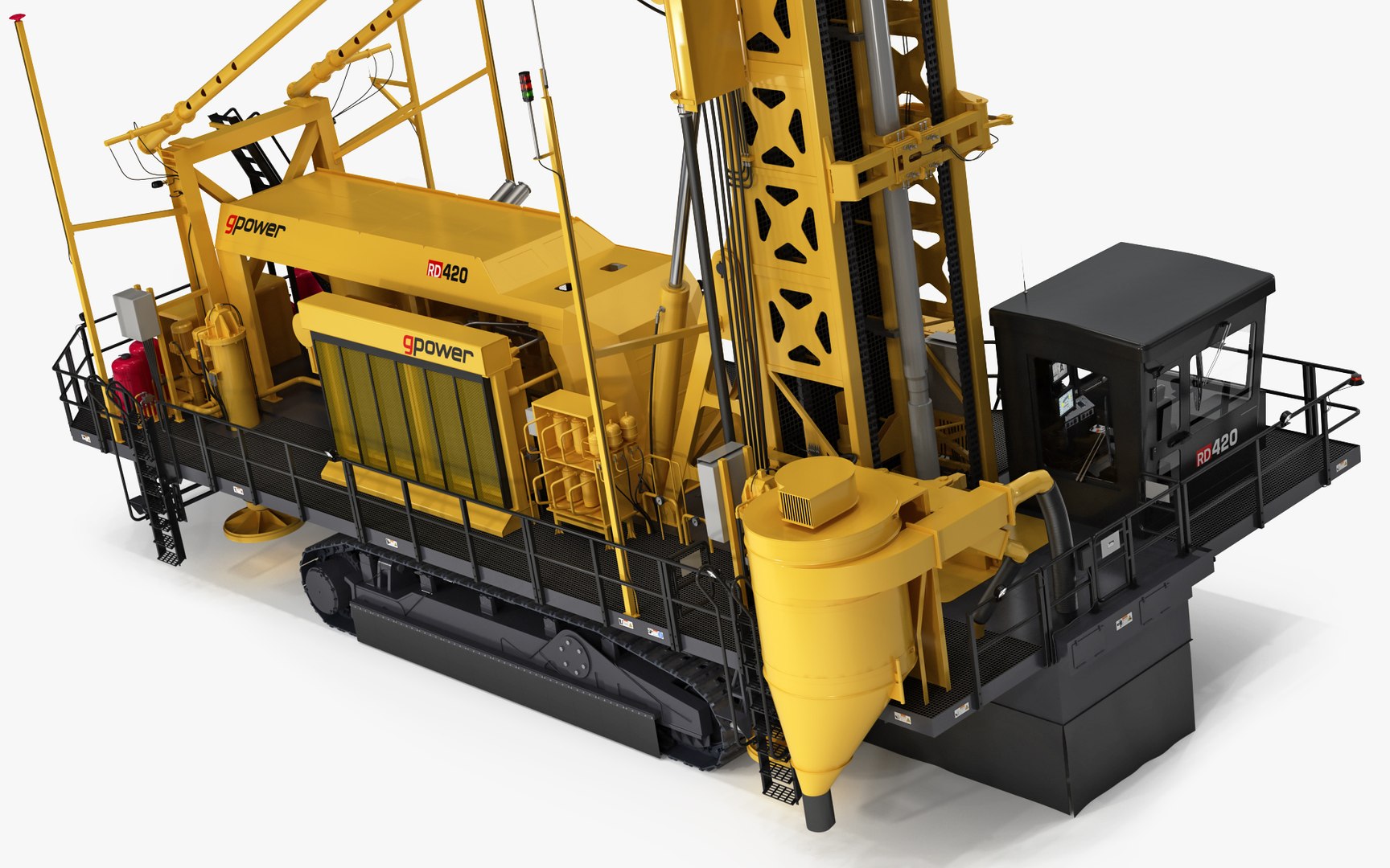 3D Rotary Blasthole Drill Rig model - TurboSquid 2081794