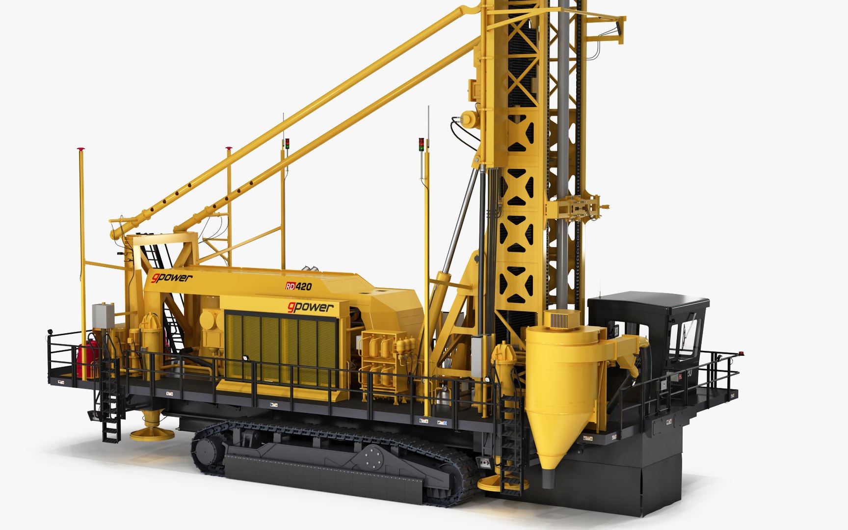 3D Rotary Blasthole Drill Rig model - TurboSquid 2081794