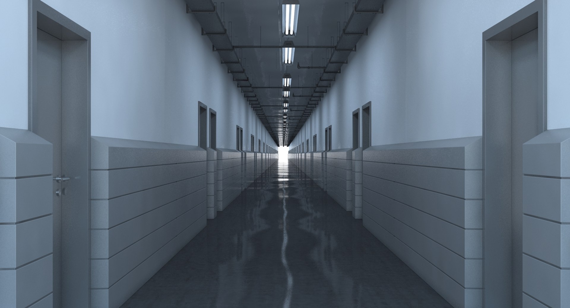 Hallway Realistic 3d Model