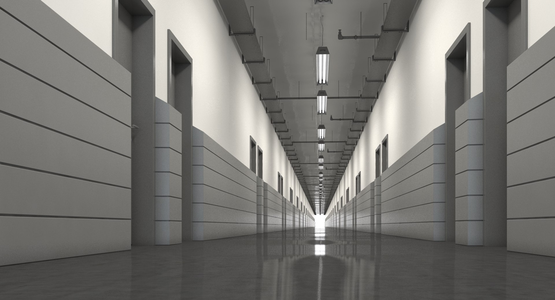 Hallway Realistic 3d Model