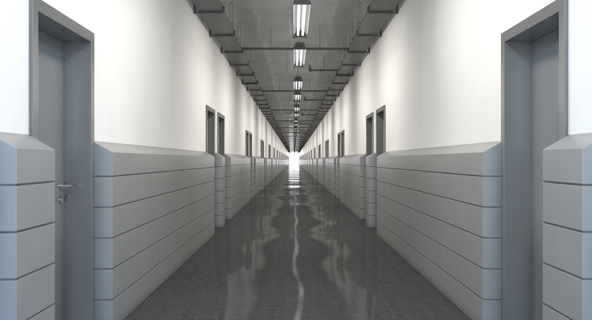 Hallway Realistic 3d Model