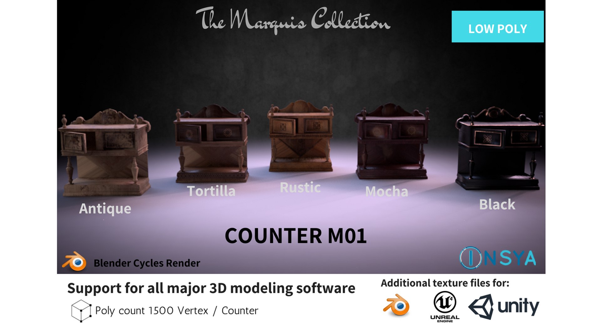 3D Counter M01 - Marquis Model - TurboSquid 1290711