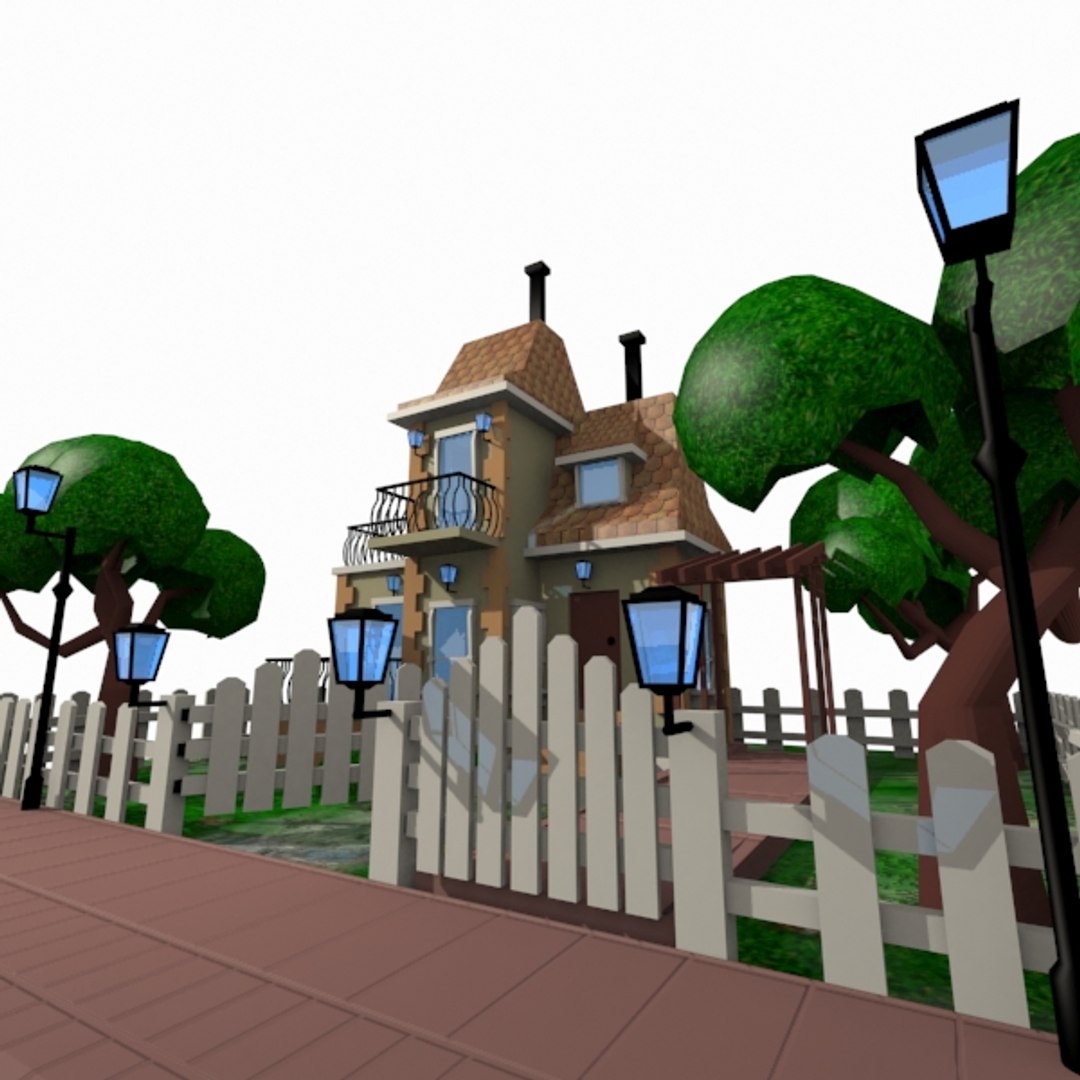 3d Of 2 Cartoon Movie Houses