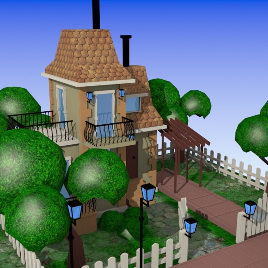 3d Of 2 Cartoon Movie Houses