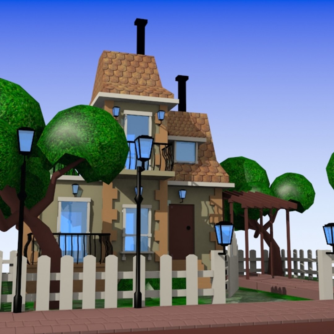 3d Of 2 Cartoon Movie Houses