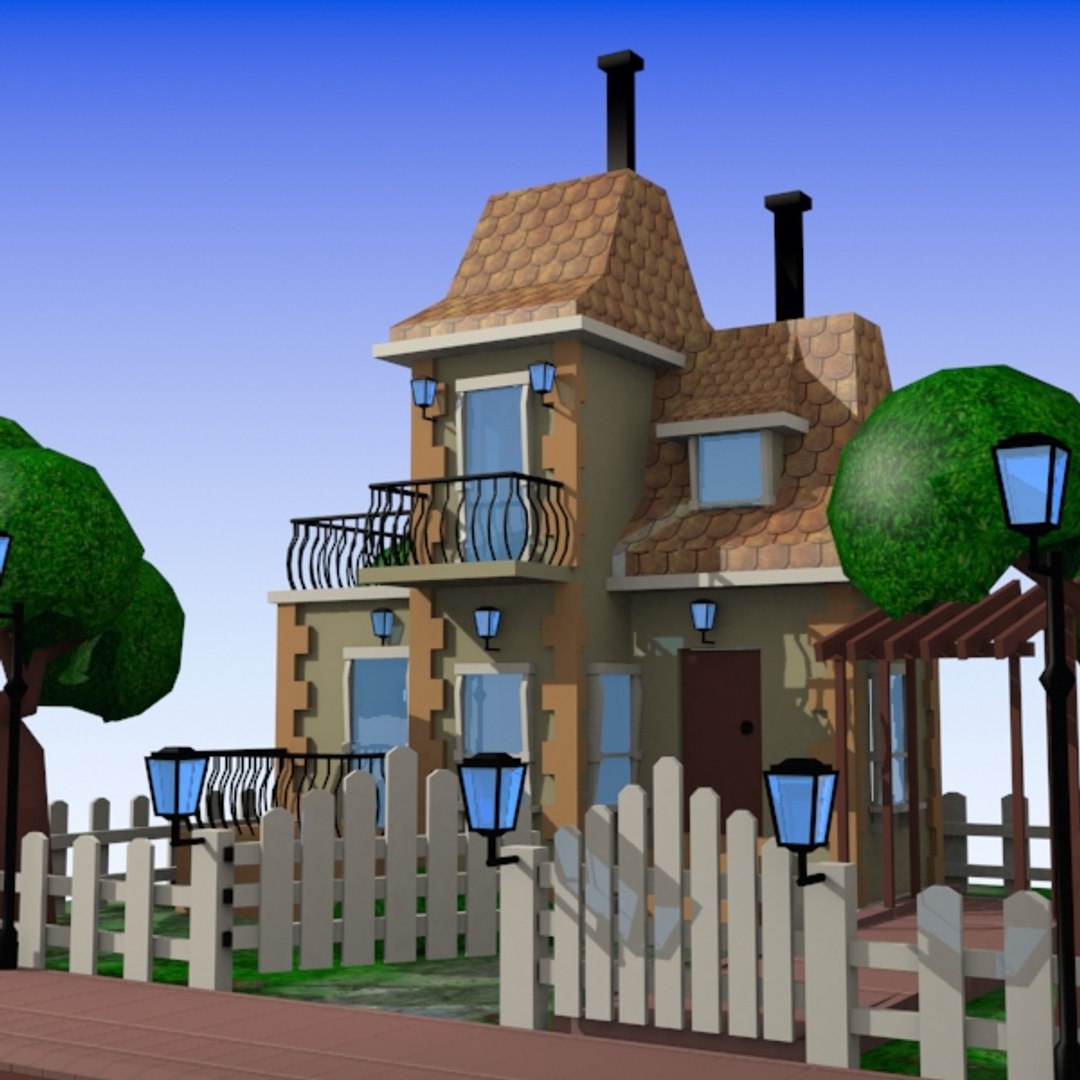 3d Of 2 Cartoon Movie Houses