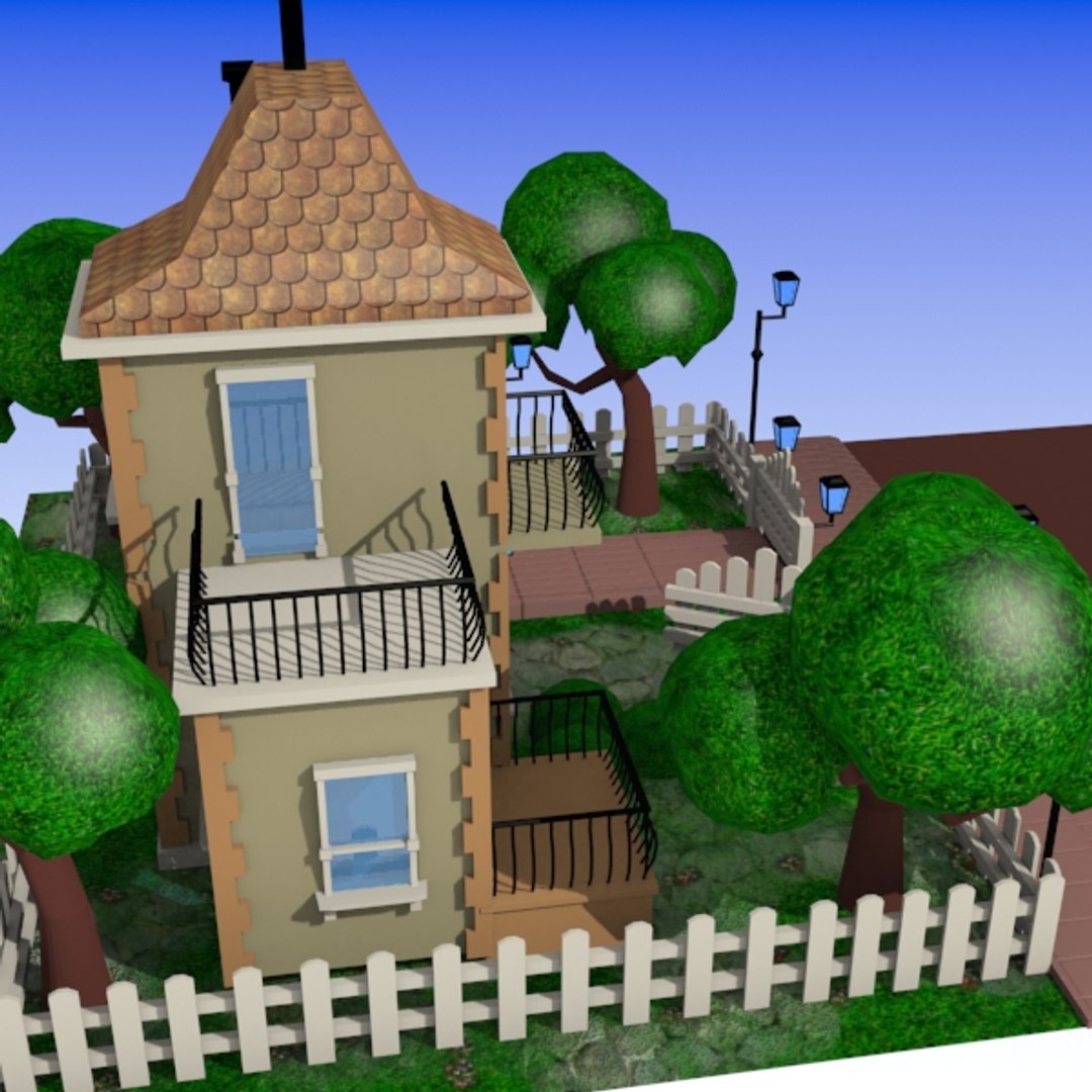 3d Of 2 Cartoon Movie Houses