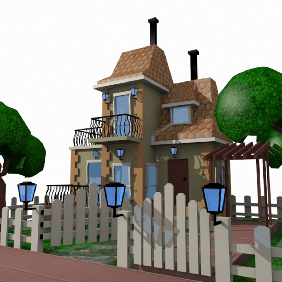 3d Of 2 Cartoon Movie Houses