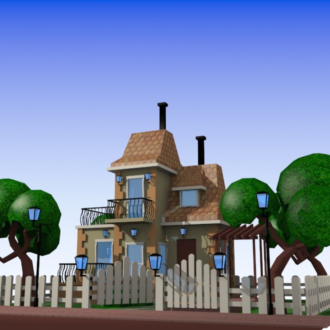 3d Of 2 Cartoon Movie Houses