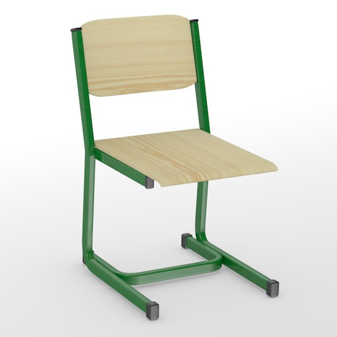 School Chair 3d Model